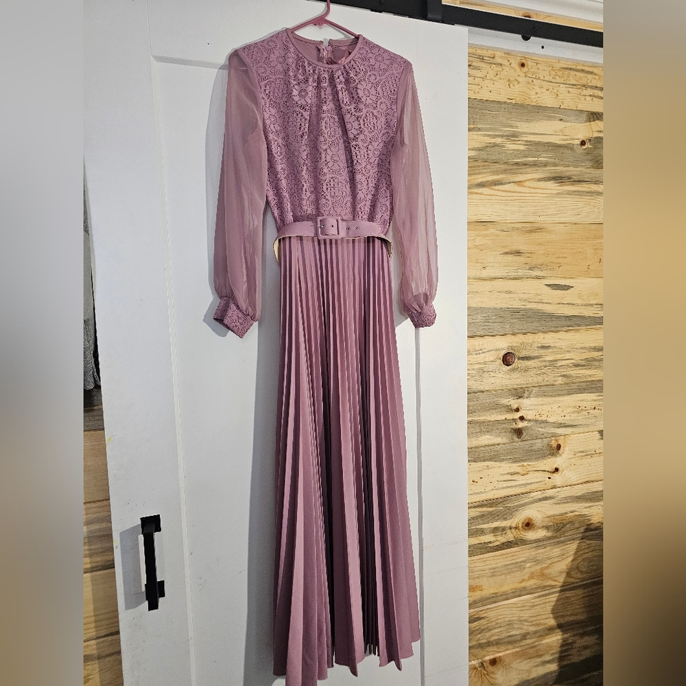 Vintage Victorian Style 80s Floor Length Dusty Pink L… - Gem